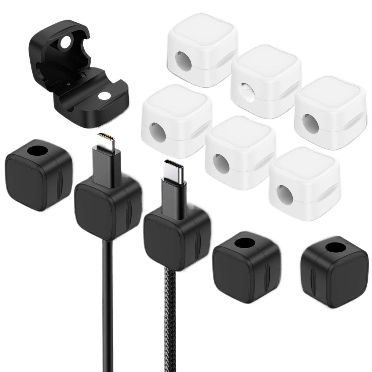 12PCS Magnetic Cord Organizer for Wires,Easy Secure Adhesive Cable ...