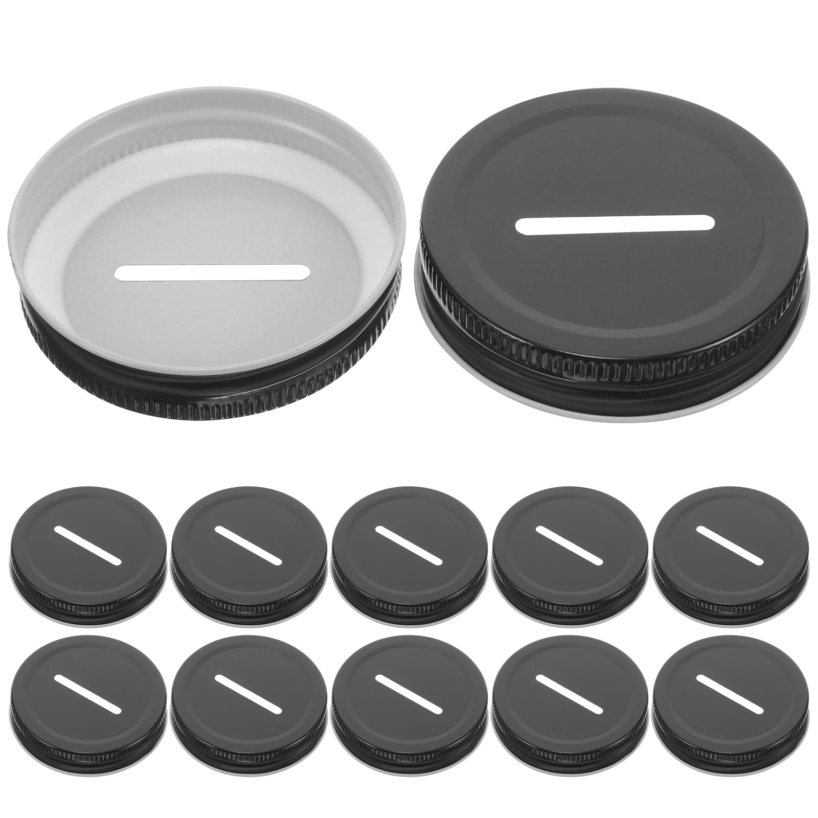 12PCS Mason Jar Lids Slot Lids Metal Jar Caps for Mason Jars Piggy ...