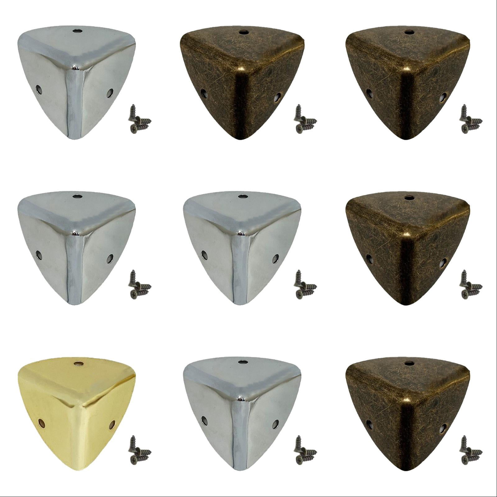 12PCS Metal Corner Protector 2 Inch Boxes Edge Guard Protector Zinc ...