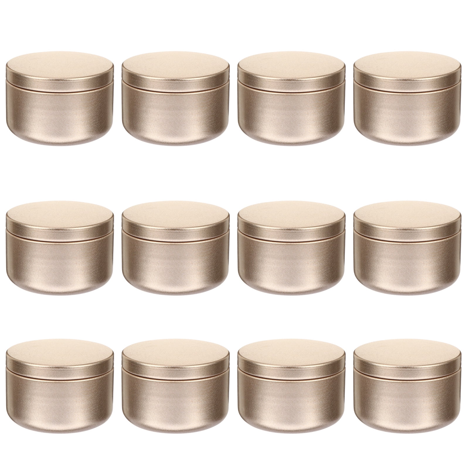 12PCS Metal Tins Aluminum Empty Tins with Screw Lid Round Containers ...