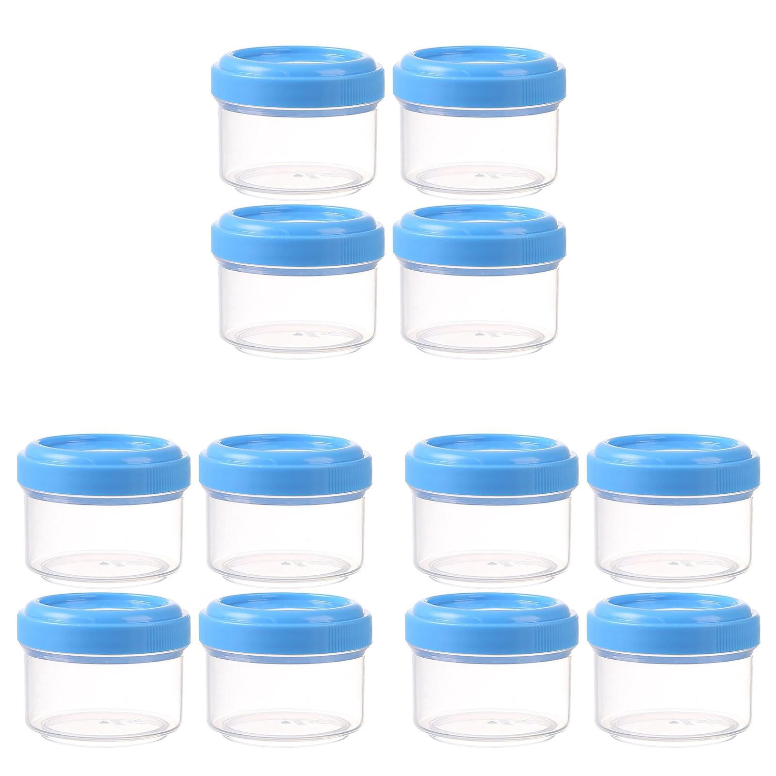 12PCS Mini Clear Jars With Leakproof Lids Round Clear Container 35ml ...