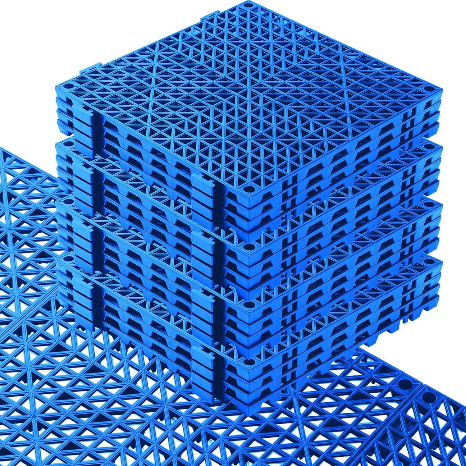 12PCS Modular Interlocking Cushion, 12in x 12in Interlocking Drainage ...