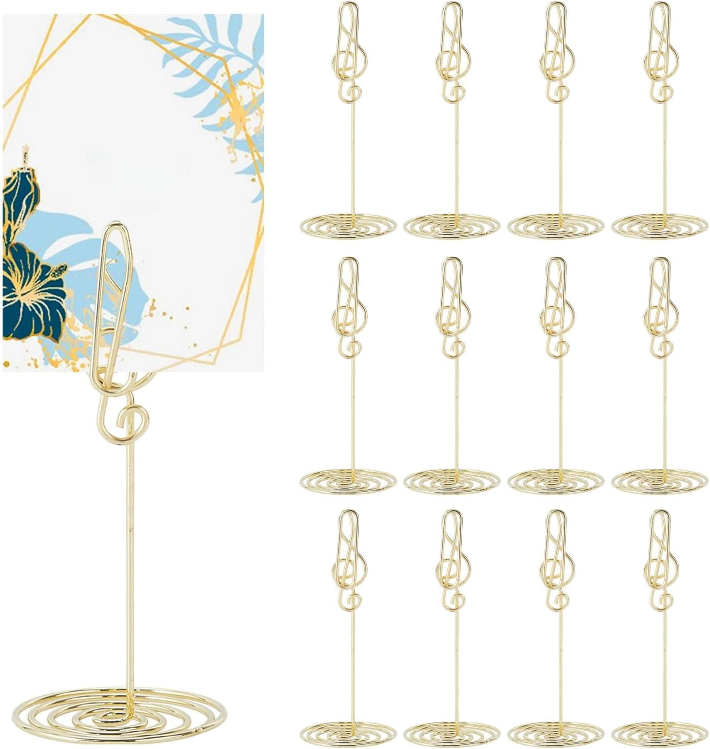 12PCS Music Note Table Number Holders Place Card Holder Photo Holders ...