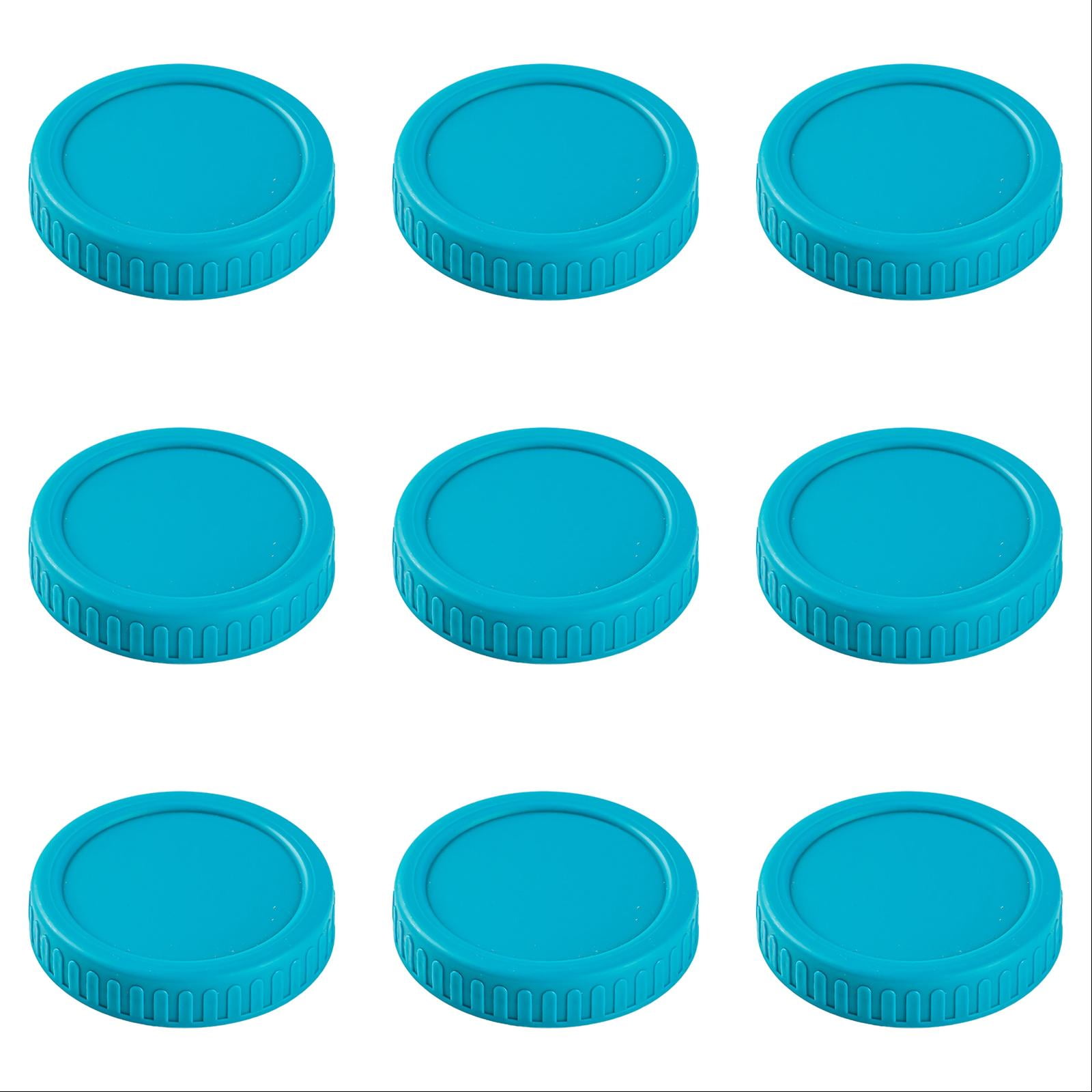 12PCS Plastic Jar Lids Wide Mouth 86mm - Thickened Leak-Proof Canning ...