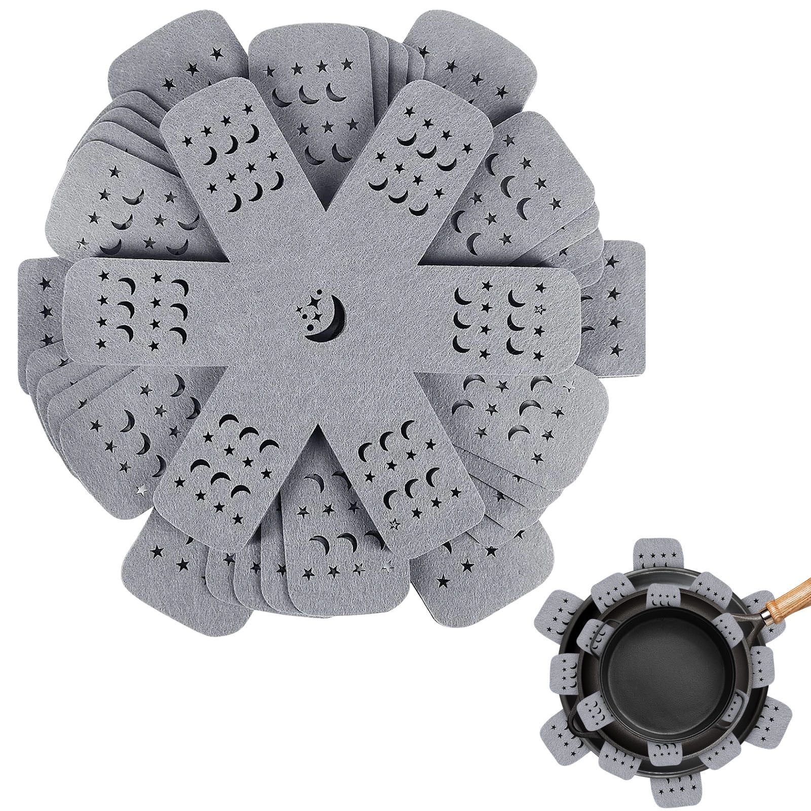 12PCS Pot and Pan Protectors, Pan Protectors for Stacking - Non-Scratch ...