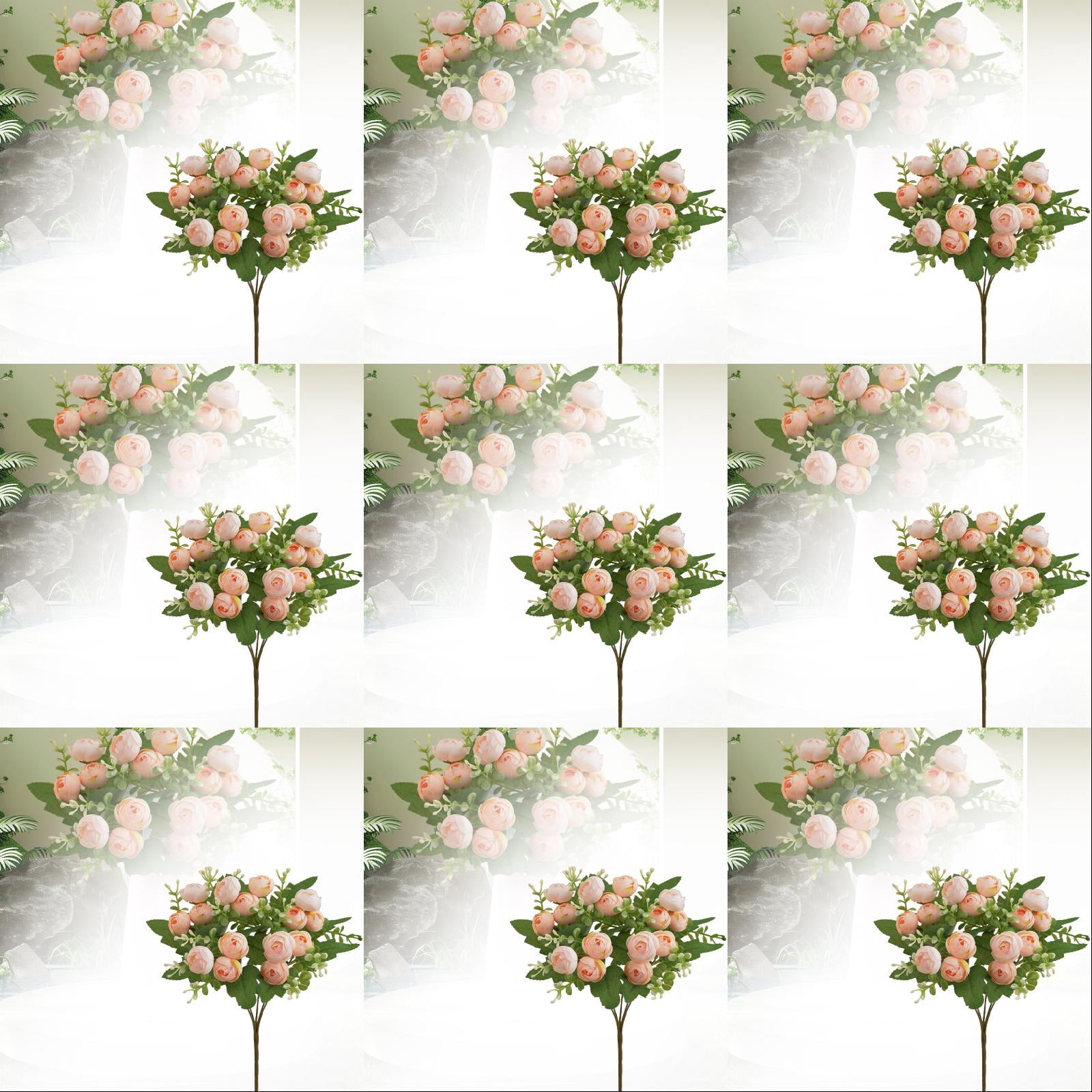 12PCS Realistic Flower Bouquet - Lifesize Floral Arrangements with Long ...