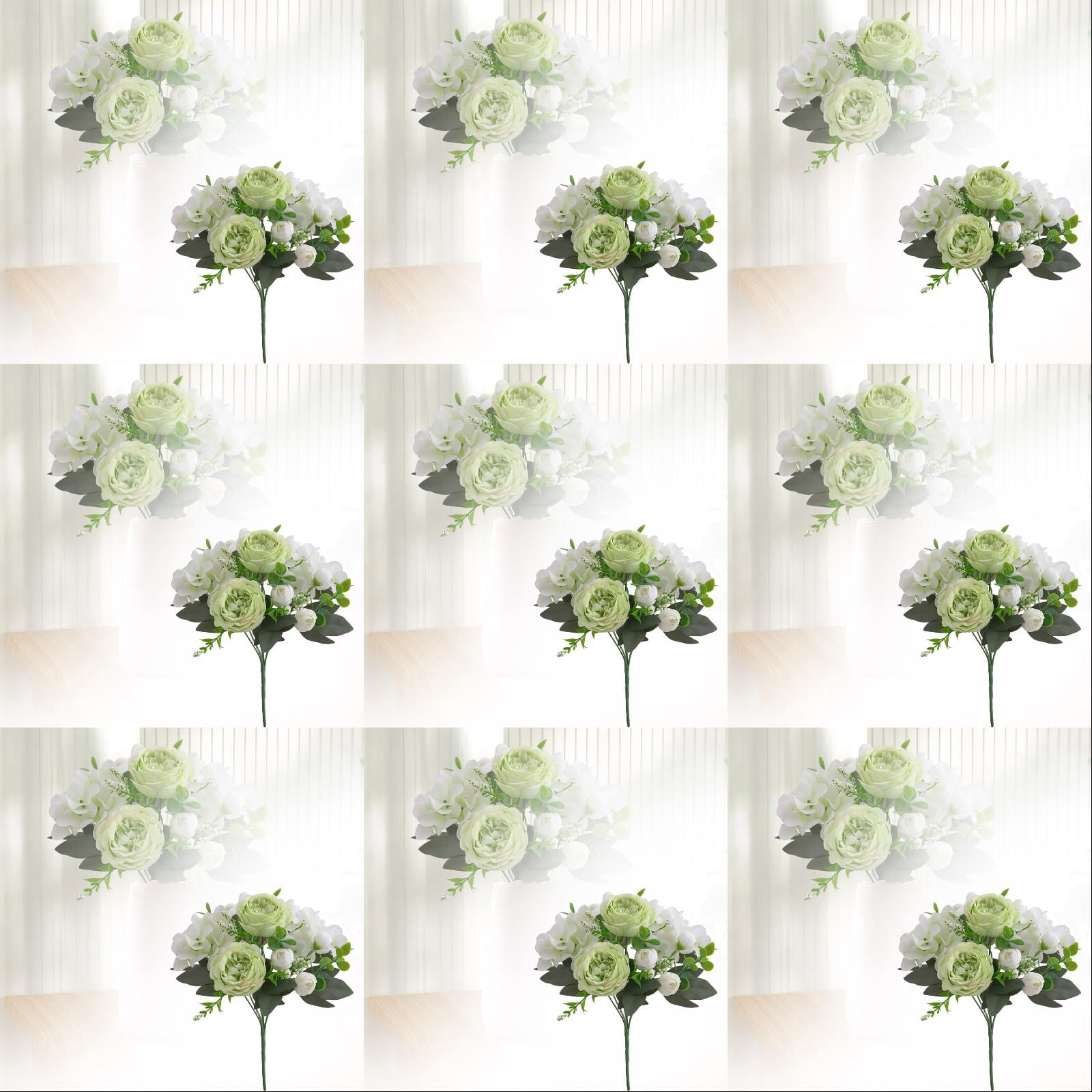 12PCS Realistic Flower Bouquet - Lifesize Floral Arrangements with Long ...