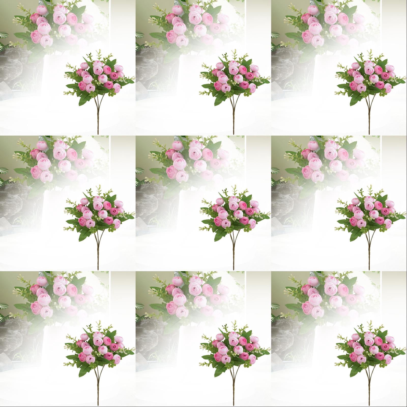 12PCS Realistic Flower Bouquet - Lifesize Floral Arrangements with Long ...