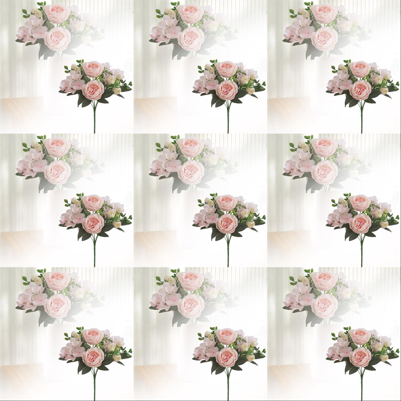 12PCS Realistic Flower Bouquet - Lifesize Floral Arrangements with Long ...
