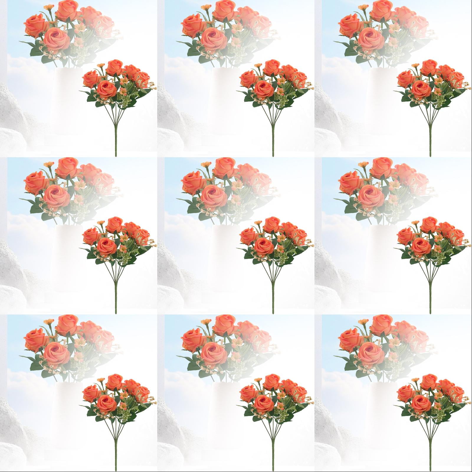 12PCS Realistic Flower Bouquet - Lifesize Floral Arrangements with Long ...