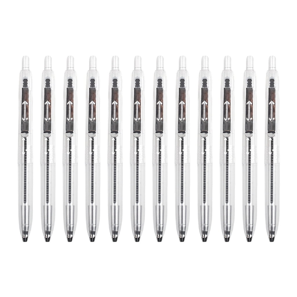 12PCS Retractable Gel Inks Pen 0.5MM Tip Refillable Gel Pen Quick ...