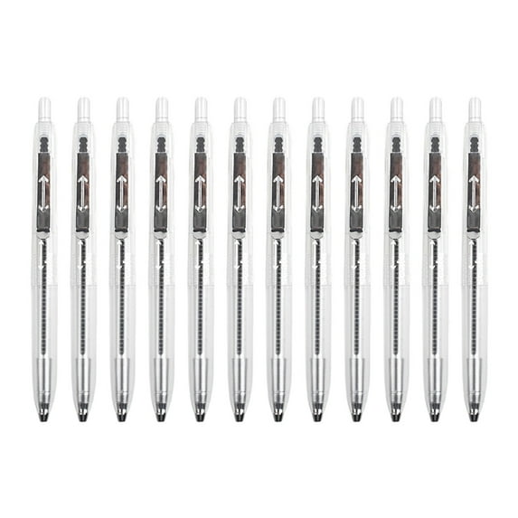 12PCS Retractable Gel Inks Pen 0.5MM Tip Refillable Gel Pen Quick ...