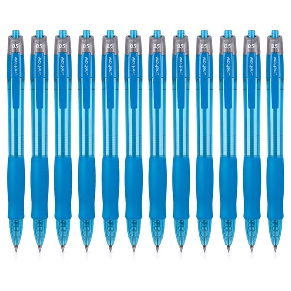 12PCS Retractable Gel Pen 0.5MM Quick Dry Ergonomic Grip Gel Pen Office ...