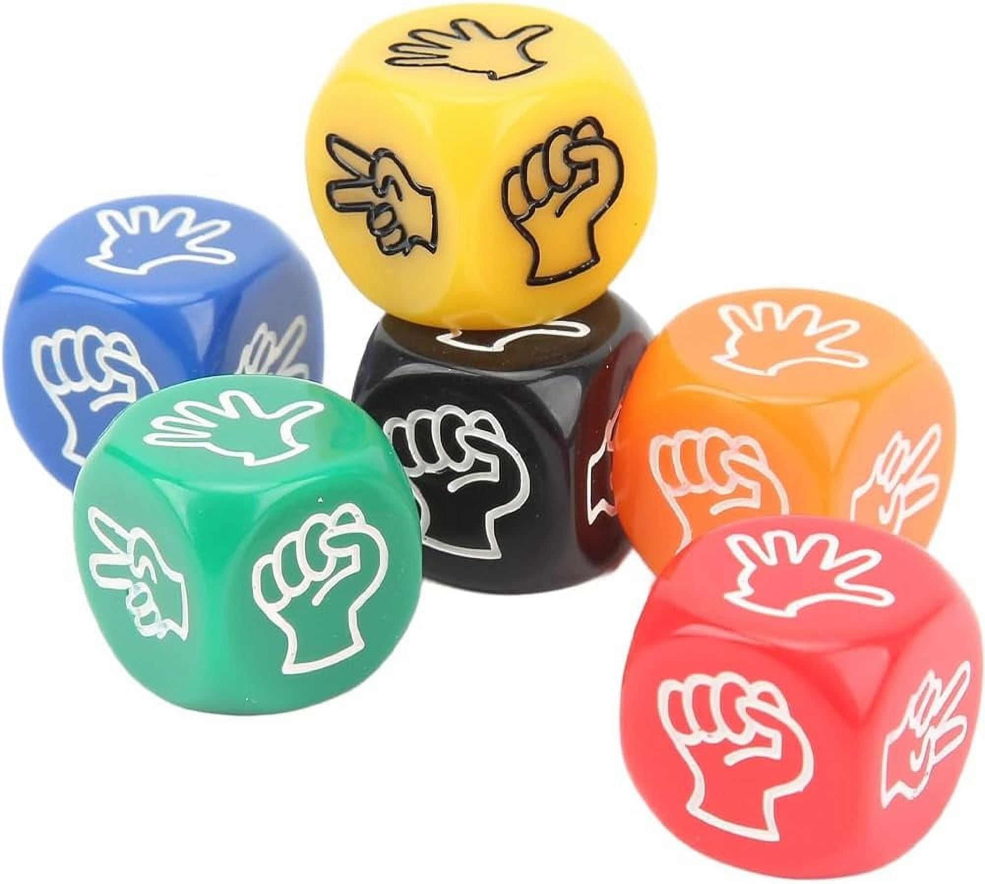12PCS Rock Paper Scissors Dice, Finger Guessing Game Dice, Rock Paper ...