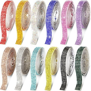 Totil Locacrystal Bling Crystal Resin Rhinestone Diamond Ribbon,Self ...