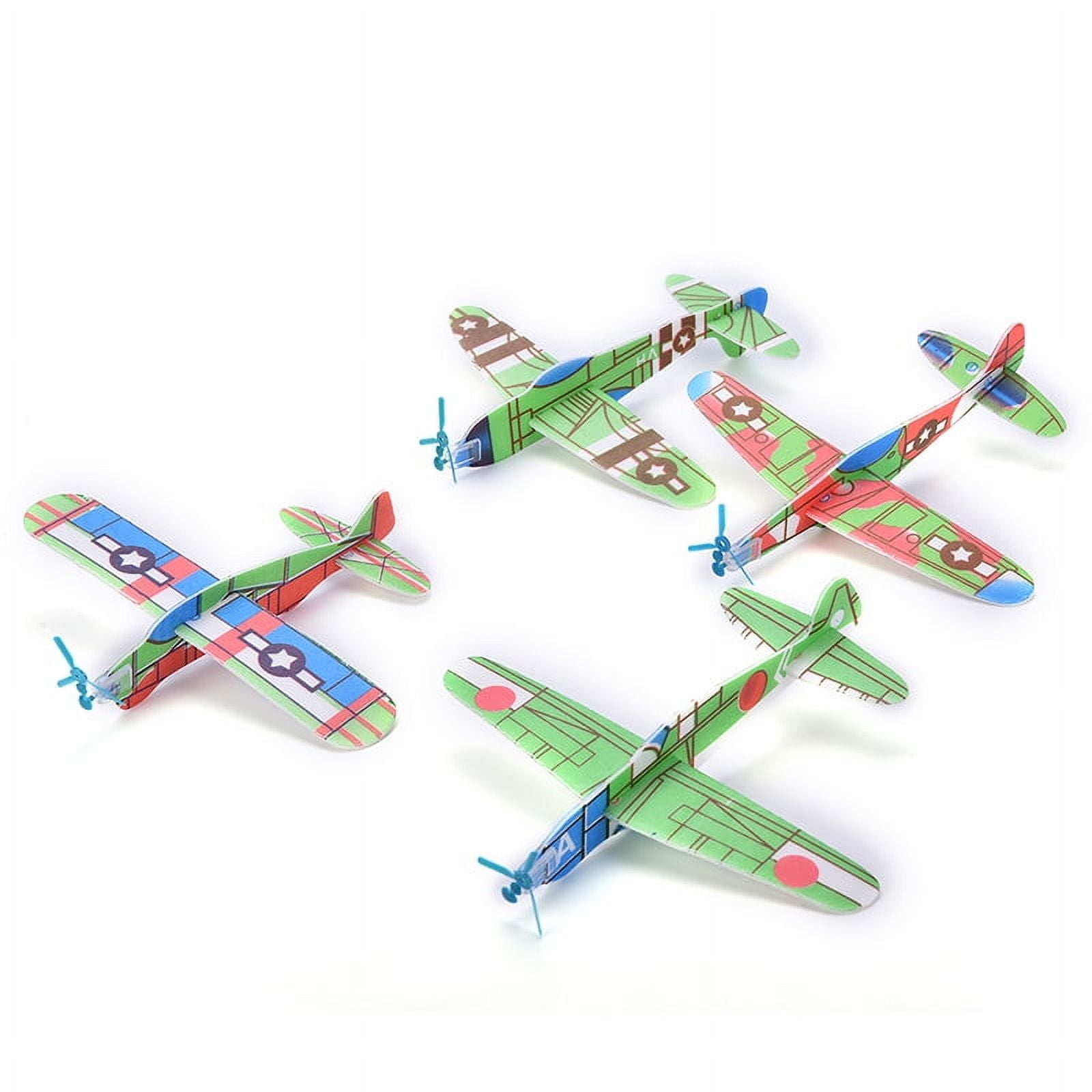 12PCS/Set Foam Glider Prop Flying Gliders Plane Aeroplane Kids Children ...