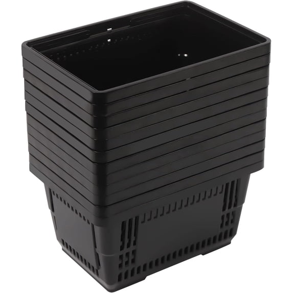 12PCS Shopping Baskets with Handles, 21L Plastic Shopping Cart ...