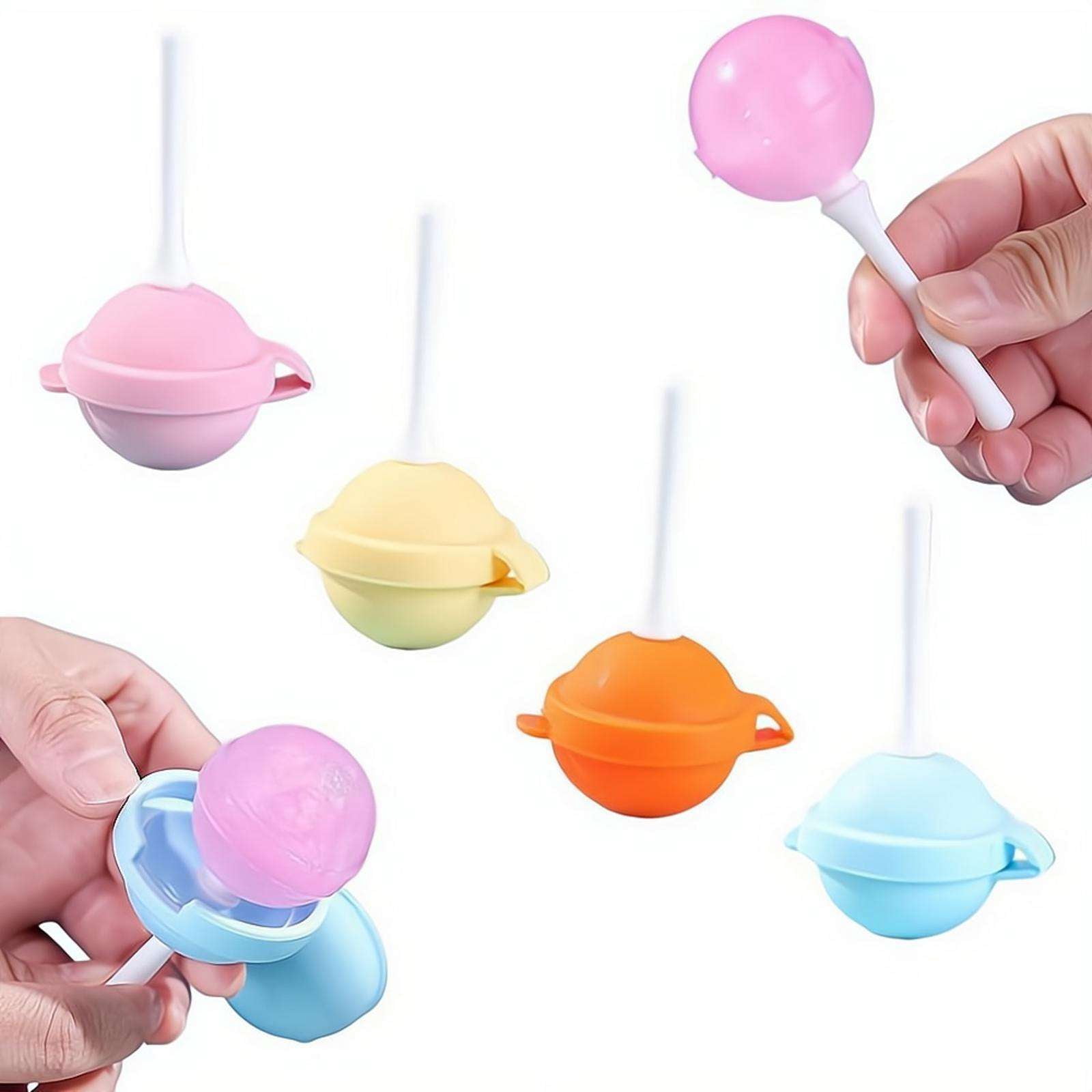 12PCS Silicone Lollip-op Ice Cream Maker Molds, 2026 New DIY Colorful ...