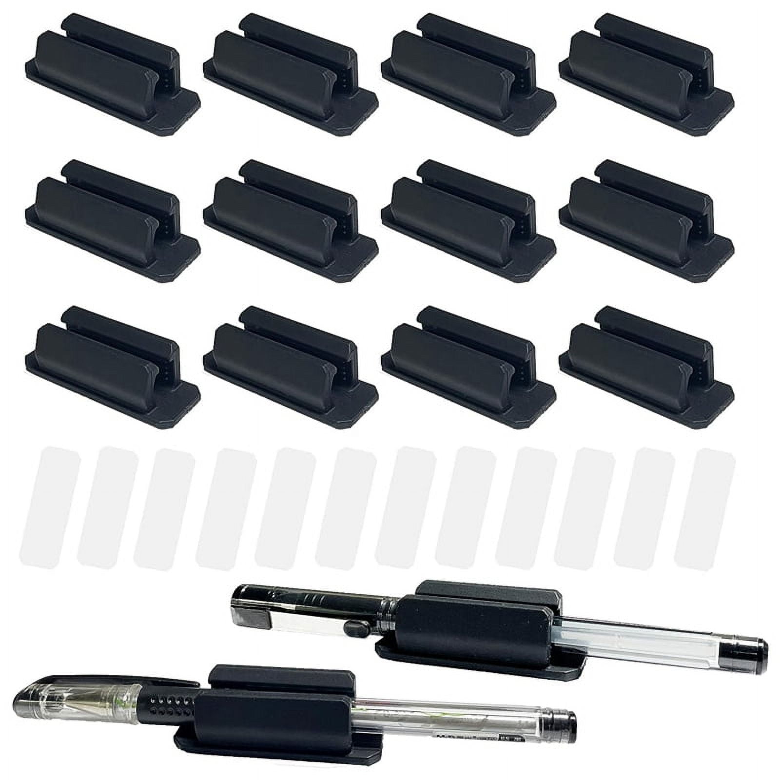 12PCS Silicone Pen Holders, Adhesive Holder Portable Pencil Marker ...