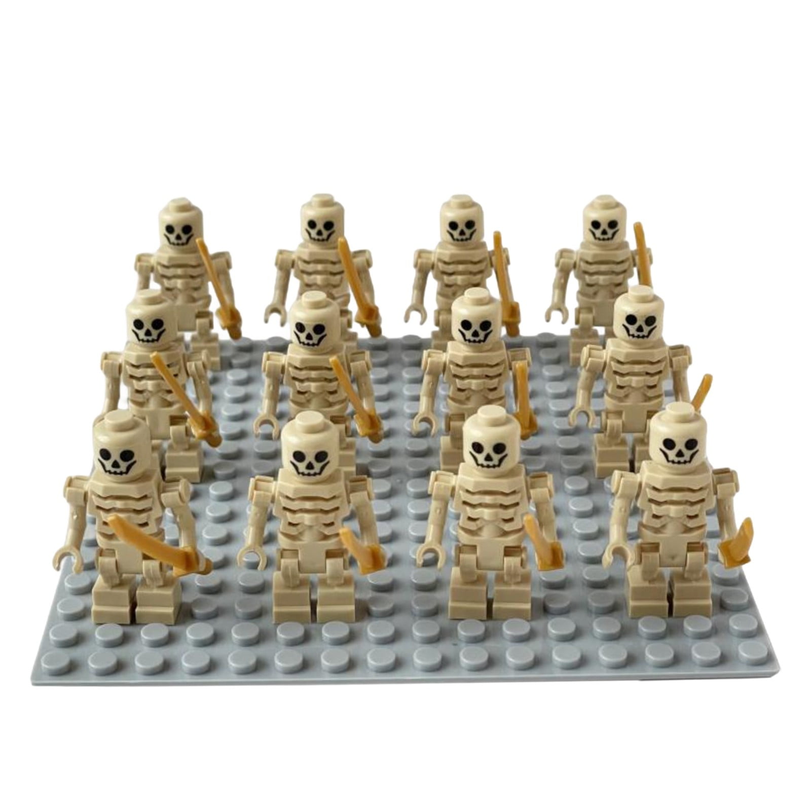 12PCS Skeleton Building Blocks Minifigure Set 1.7Inch Skeleton Building ...