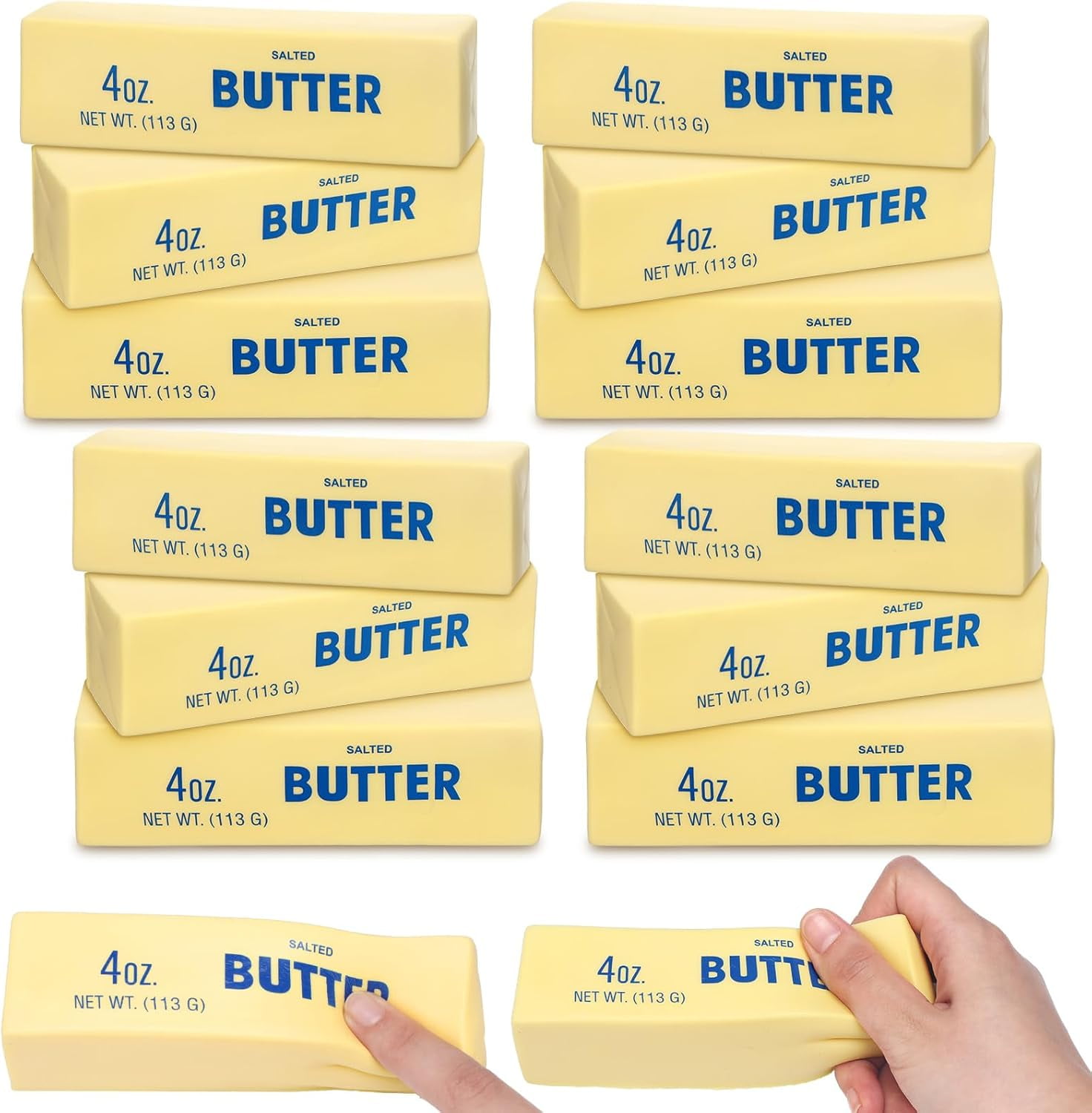 12PCS Slow Rising Squishing Butter Stick, Sticky Butter Sticks Squeeze ...