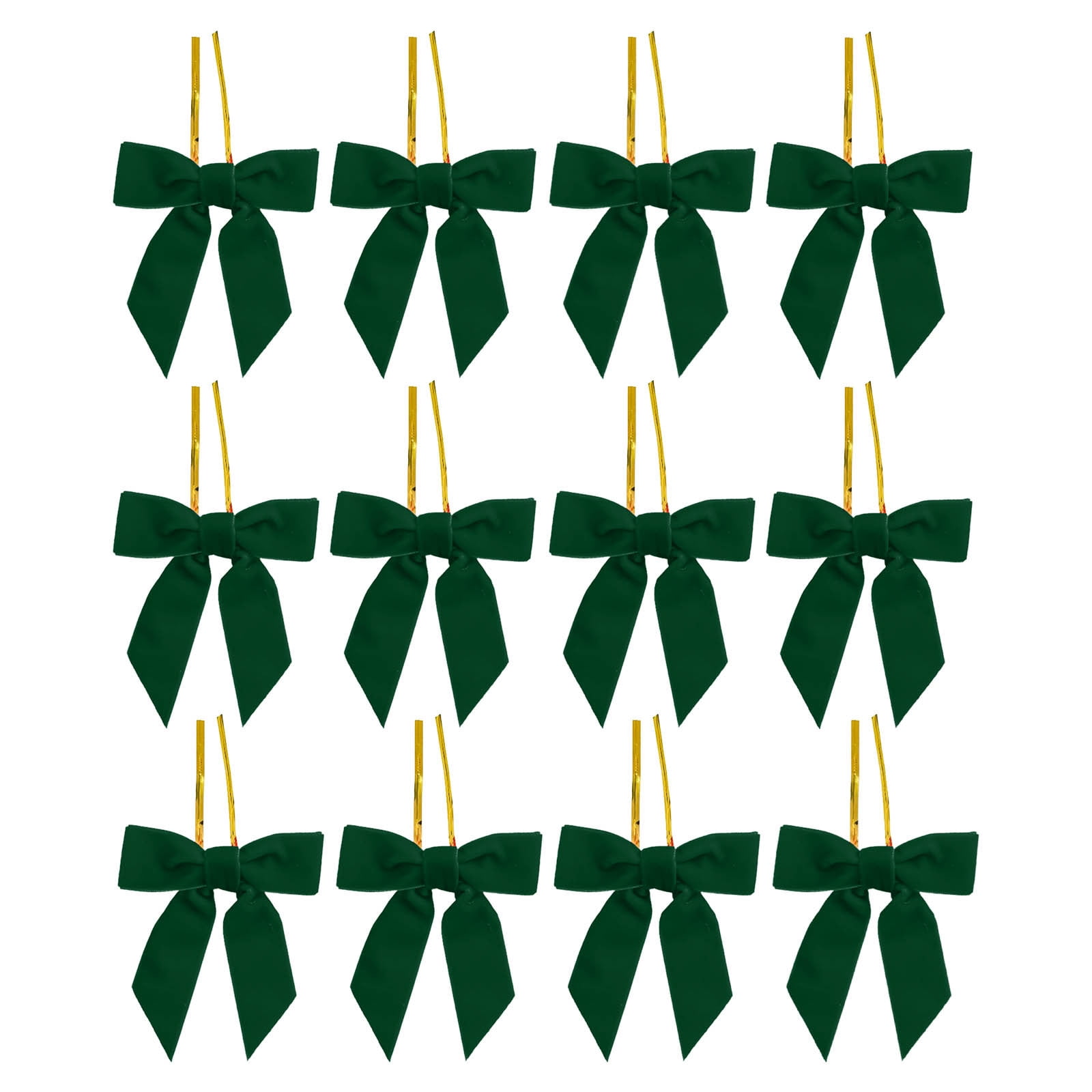 12PCS Small Velvet Christmas Bows – Mini Red Ribbon Bows for Tree ...