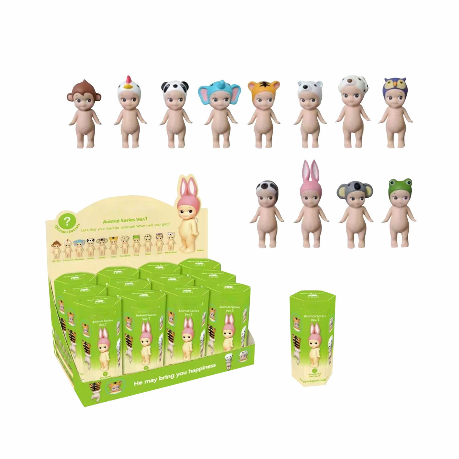 12PCS Sonny Angel Hipper Animal Series Ver.1 Standing Mini Figure Blind ...