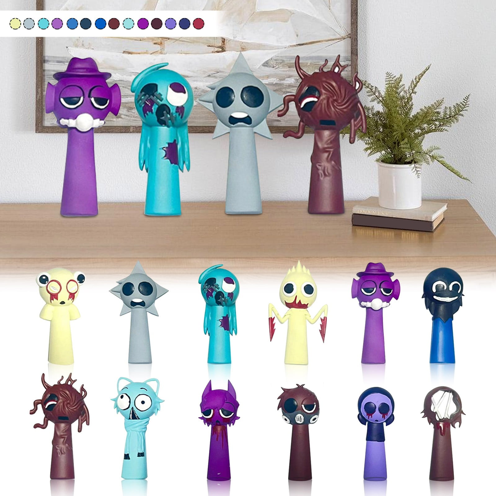 12PCS Sprunki Action Figures Set, Sprunki Incredibox Game Figure Toys ...