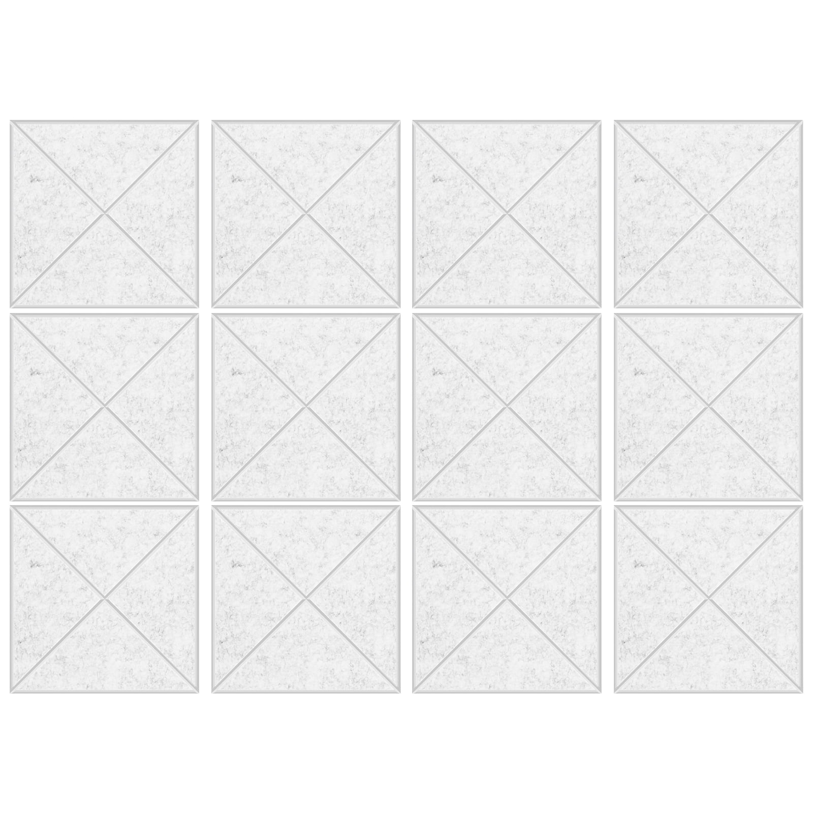 12PCS Square Acoustics Foam Wall Panels Soundproof Wall Panels Sound ...
