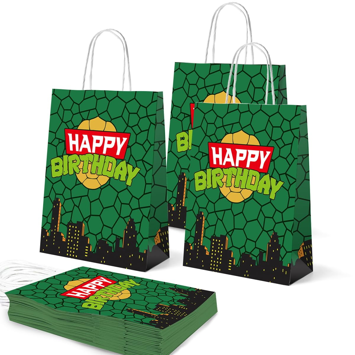 12PCS Super Turtle Gift Bags Set BSL1 for Kids 1st 2rd Birthday Party ...