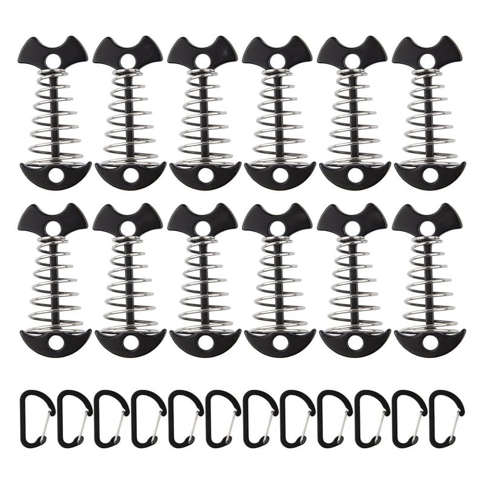12PCS Tent Stakes Aluminum Deck Tie Down, Anchor Pegs, Rope Tighteners ...