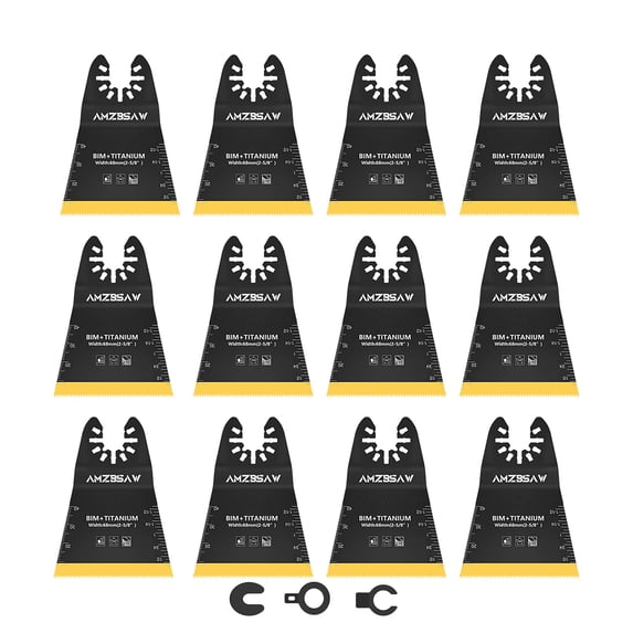 12PCS Titanium Oscillating Multitool Blades Metal Cutting, 68MM ...