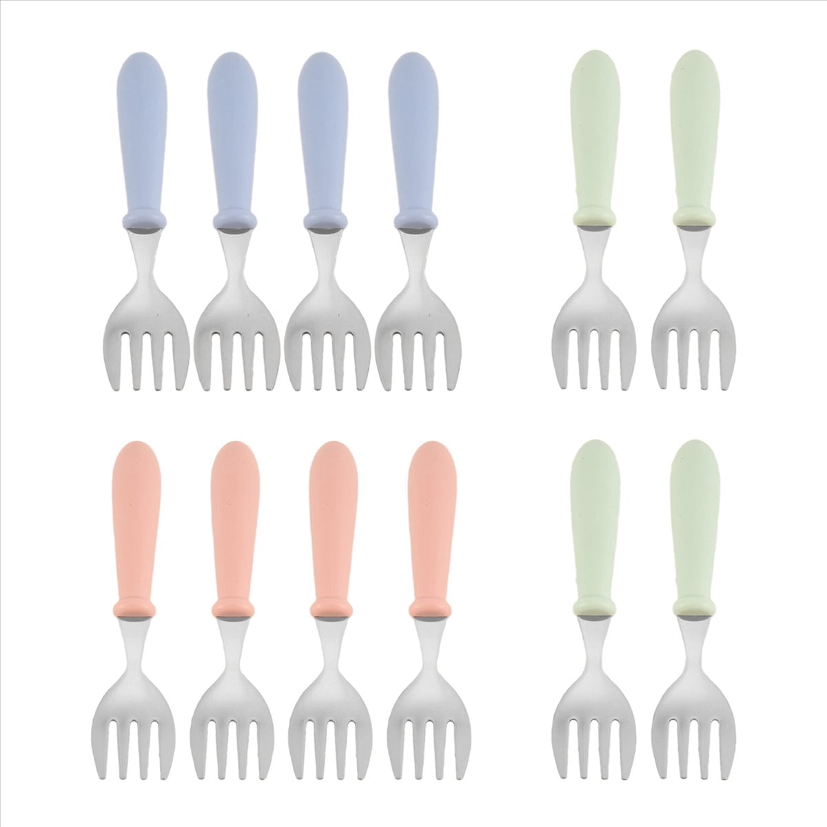 12PCS Toddler Forks Toddler Utensils,Stainless Steel Baby Forks,Kids ...