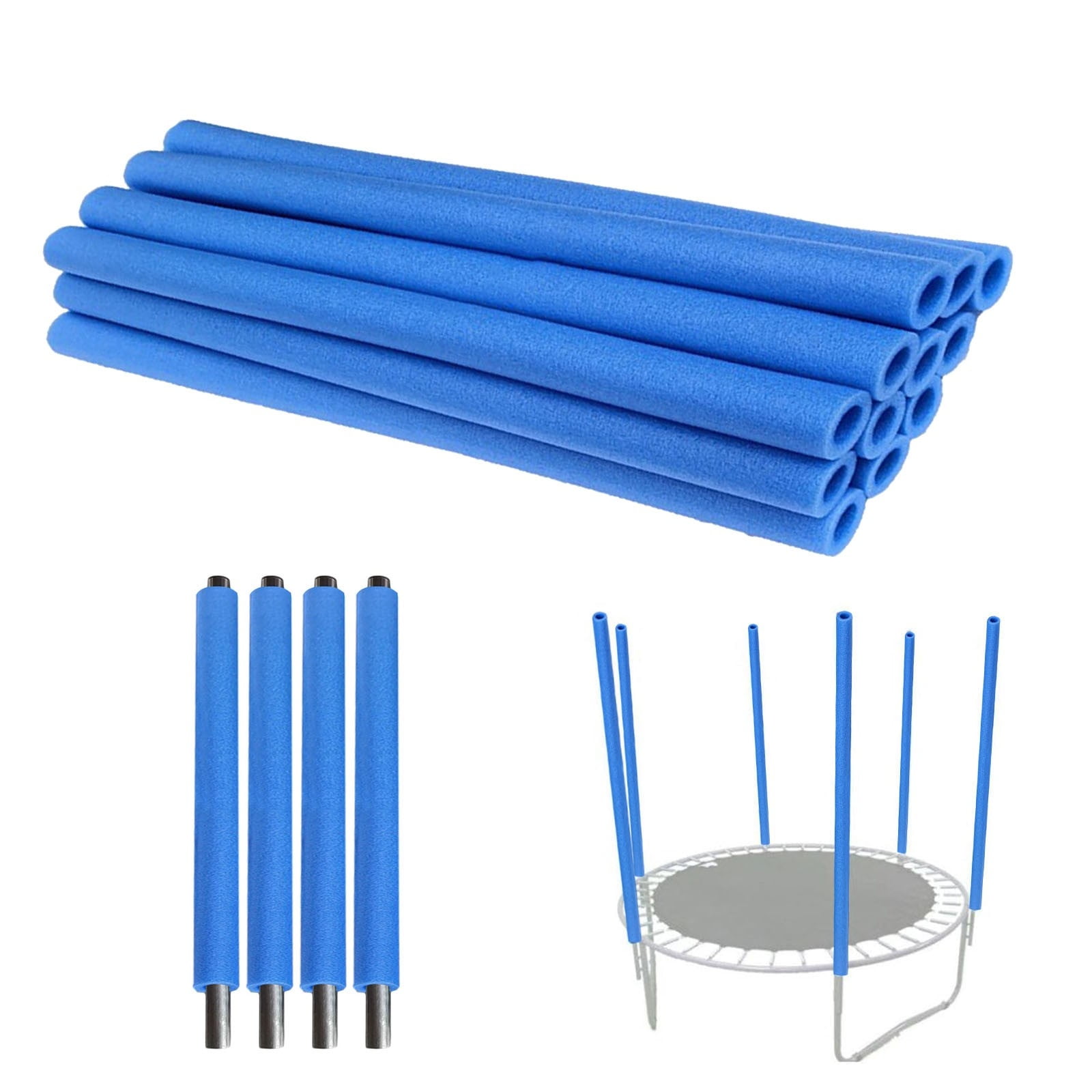 12PCS Trampoline Poles Cover Padding Foam Tubing 88CM Foamed Pipe ...