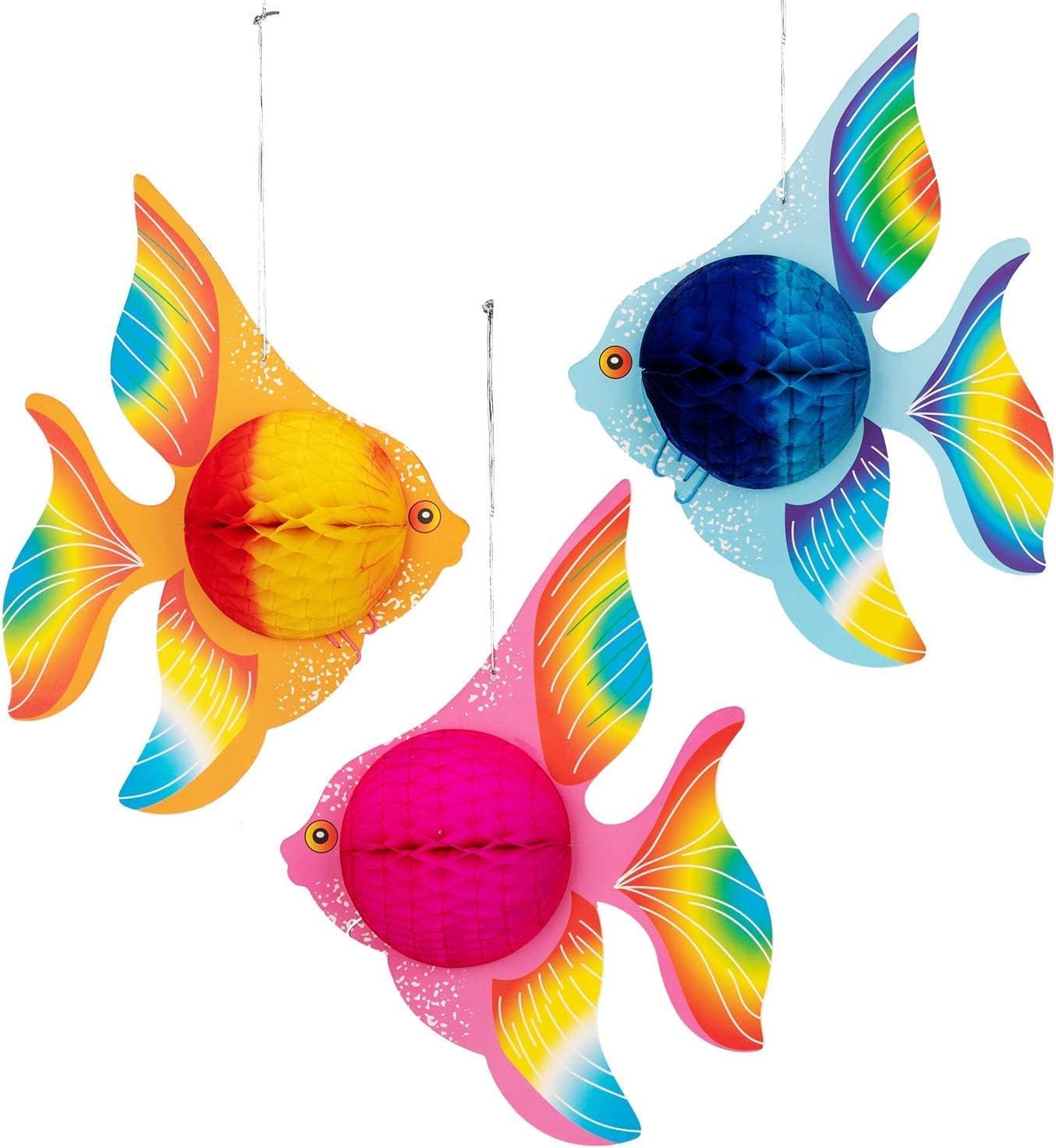 12PCS Tropical Fish Party Decorations Supplies- Under-The-sea/Mermaid ...