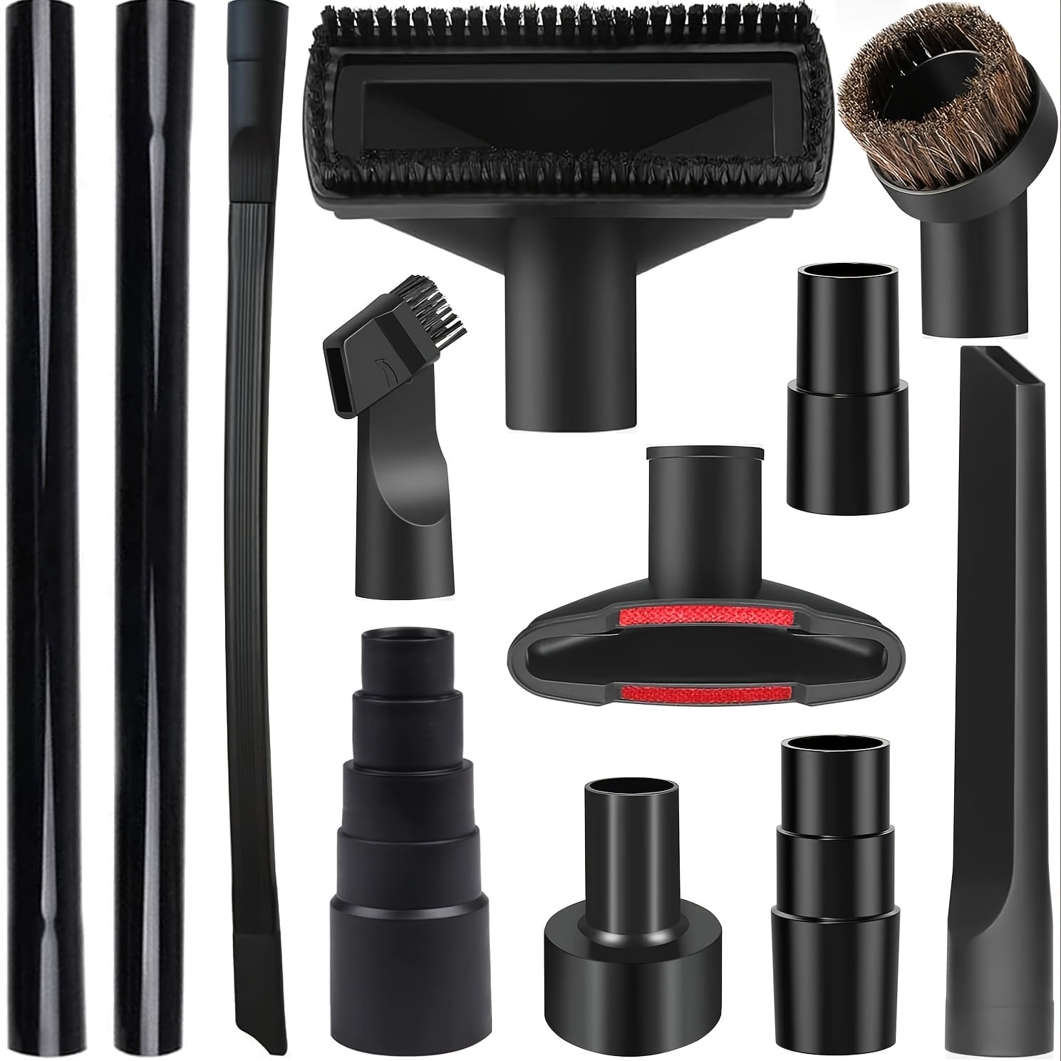12PCS Universal Vacuum Attachment Kit Wet Dry Plastic Vacuum Hose ...