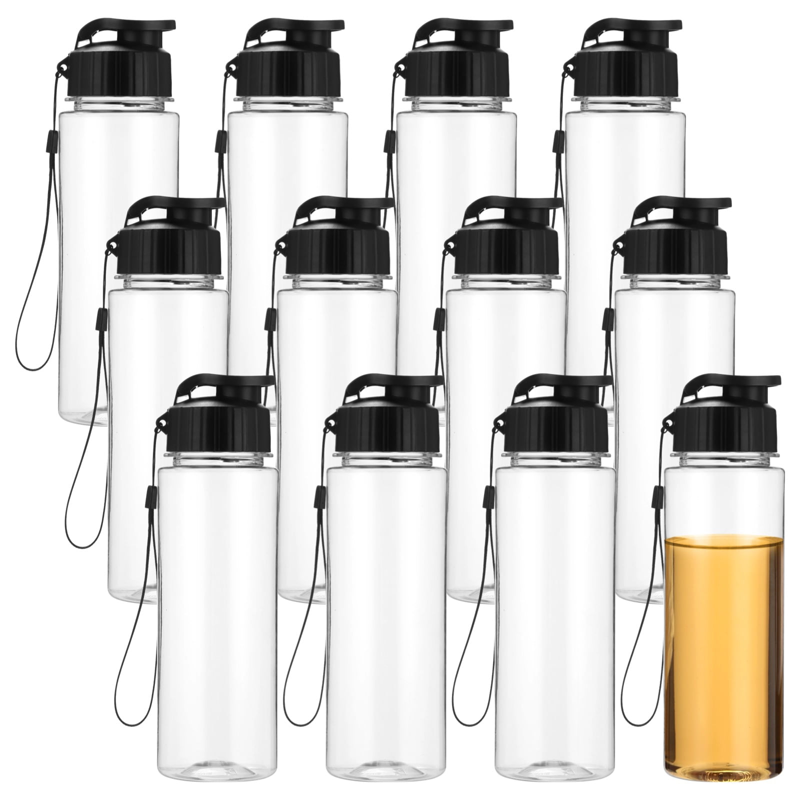 12PCS Water Bottles Bulk, 16.9 fl oz Drink Containers with Leakproof ...