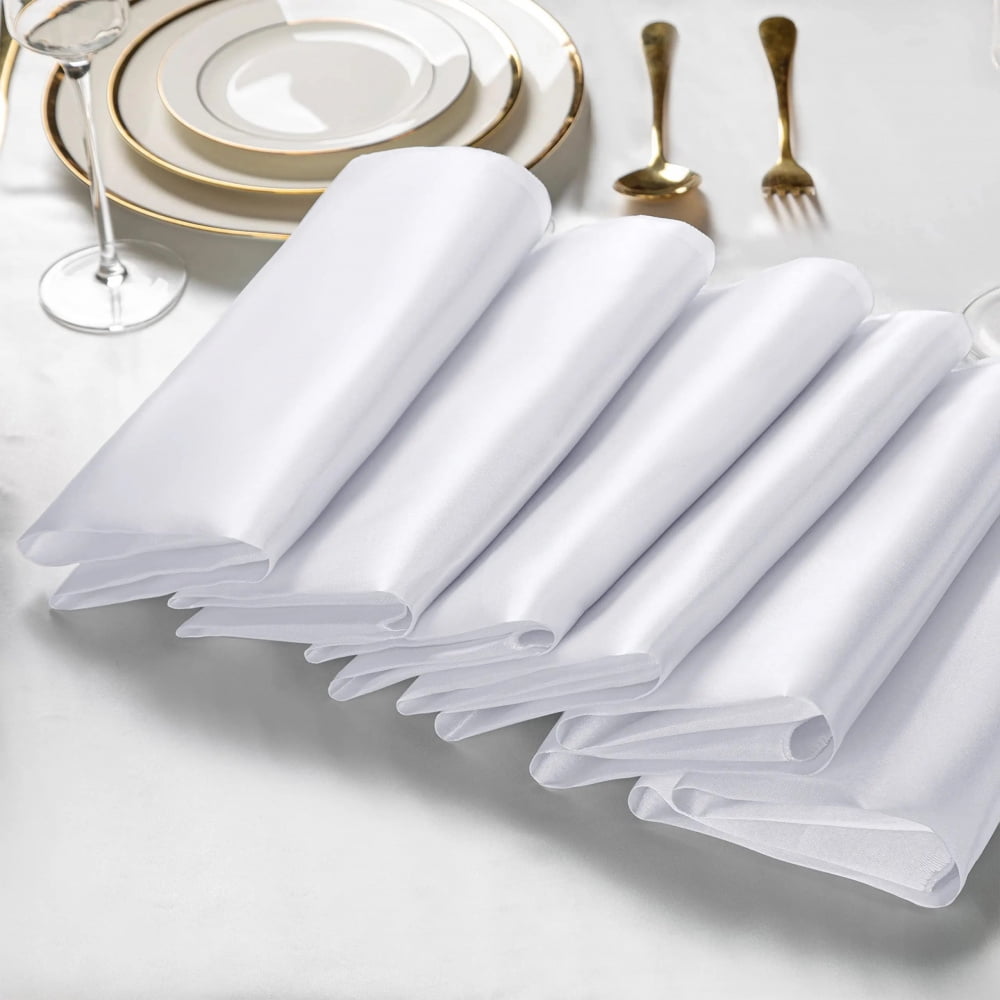 12PCS Wedding Red Satin Napkin 30x30cm Wholesale Soft Table Napkins for ...
