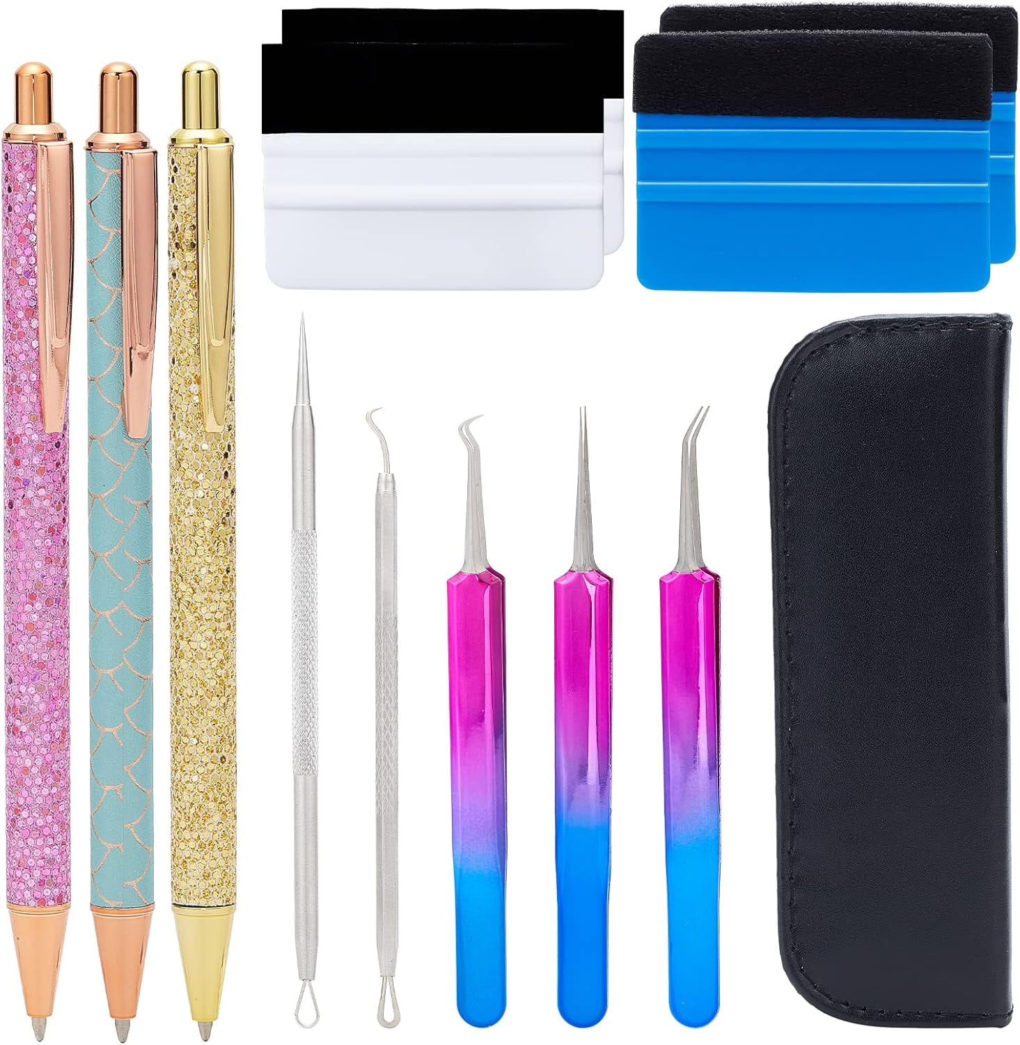 12PCS Weeding Pen Craft Pin Pen Weeding Tools with Scrapers Stainless ...