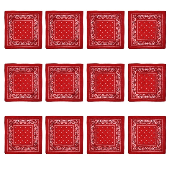 12PCS Western Printing Bandannas for Street Dance Vintage Flower ...