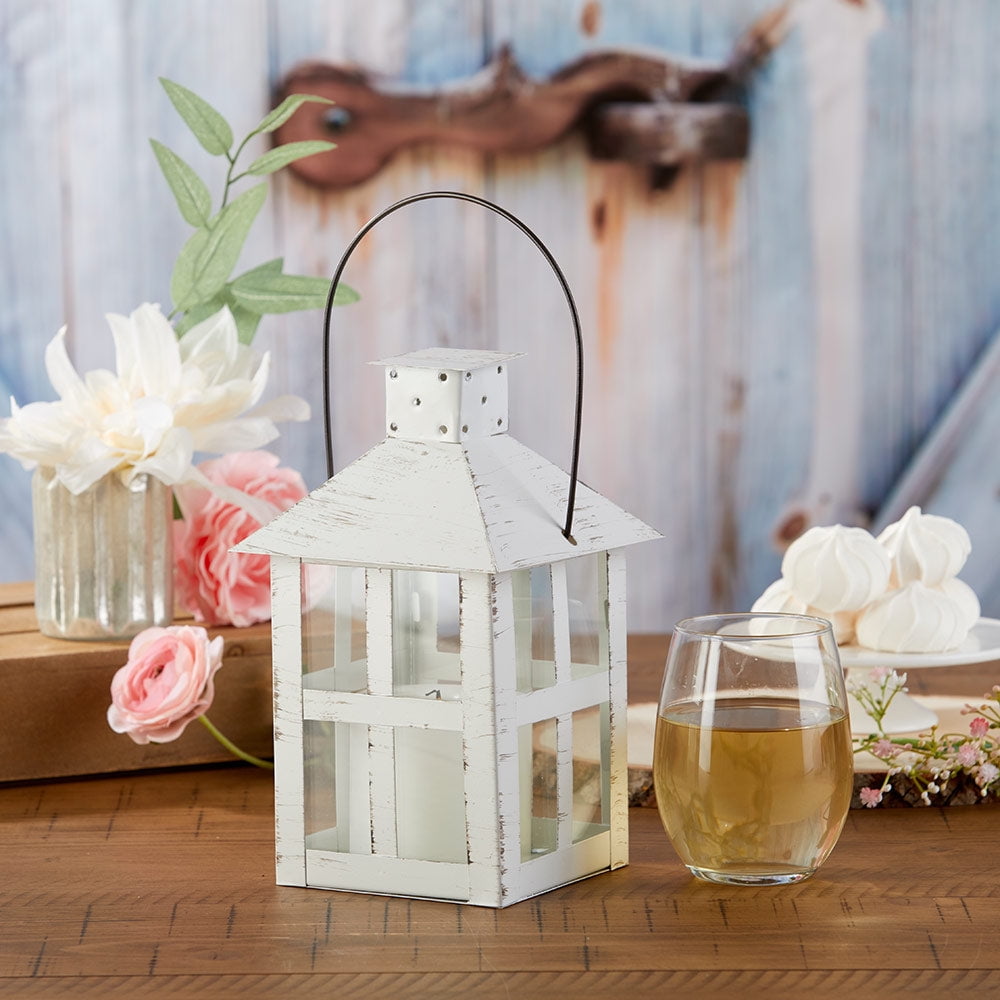 12PCS White Decorative Lantern- Kate Aspen Vintage Metal Distressed ...