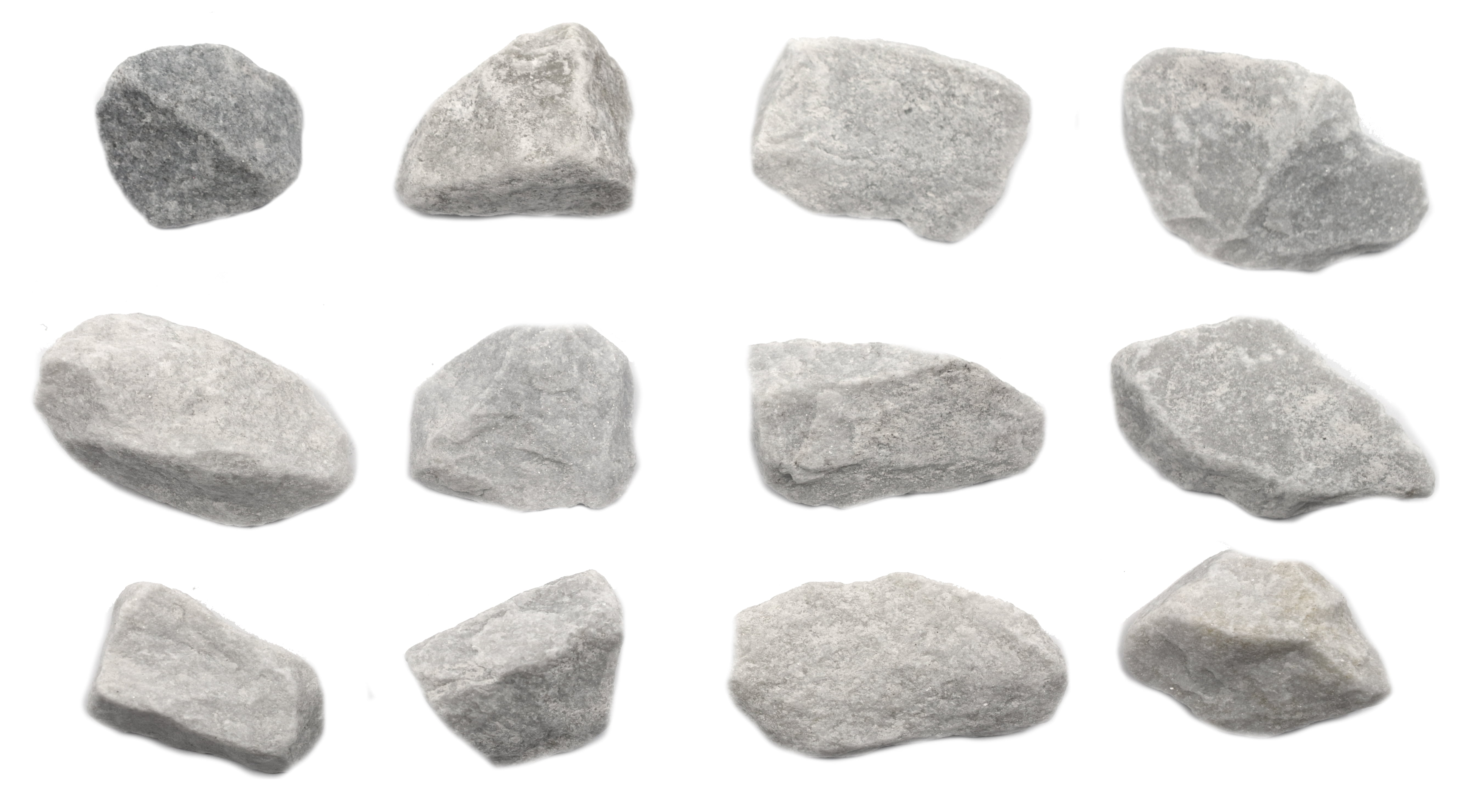 12PK Coarse White Marble, Metamorphic Rock Specimens - Approx. 1 ...
