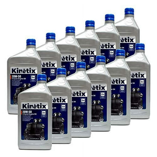 12PK Kinetix 20W-50 Small Engine Oil 1 Quart Bottle 80007 - Walmart.com