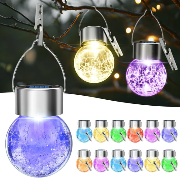 Hohaski Solar Outdoor Garden Resin Flower Pot with LED Lights Balcony ...