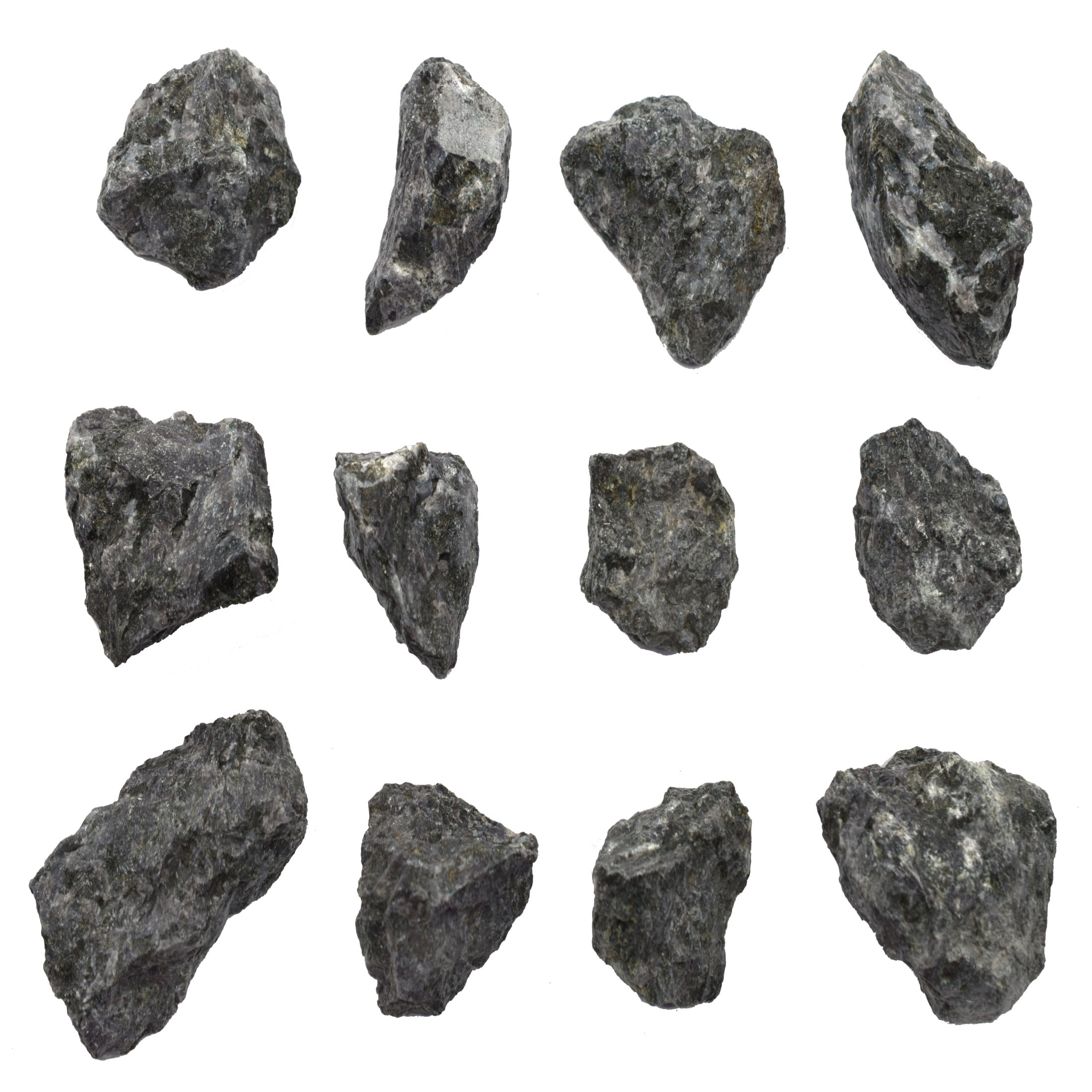 12PK Raw Gabbro, Igneous Rock Specimens - Approx. 1" - Geologist ...