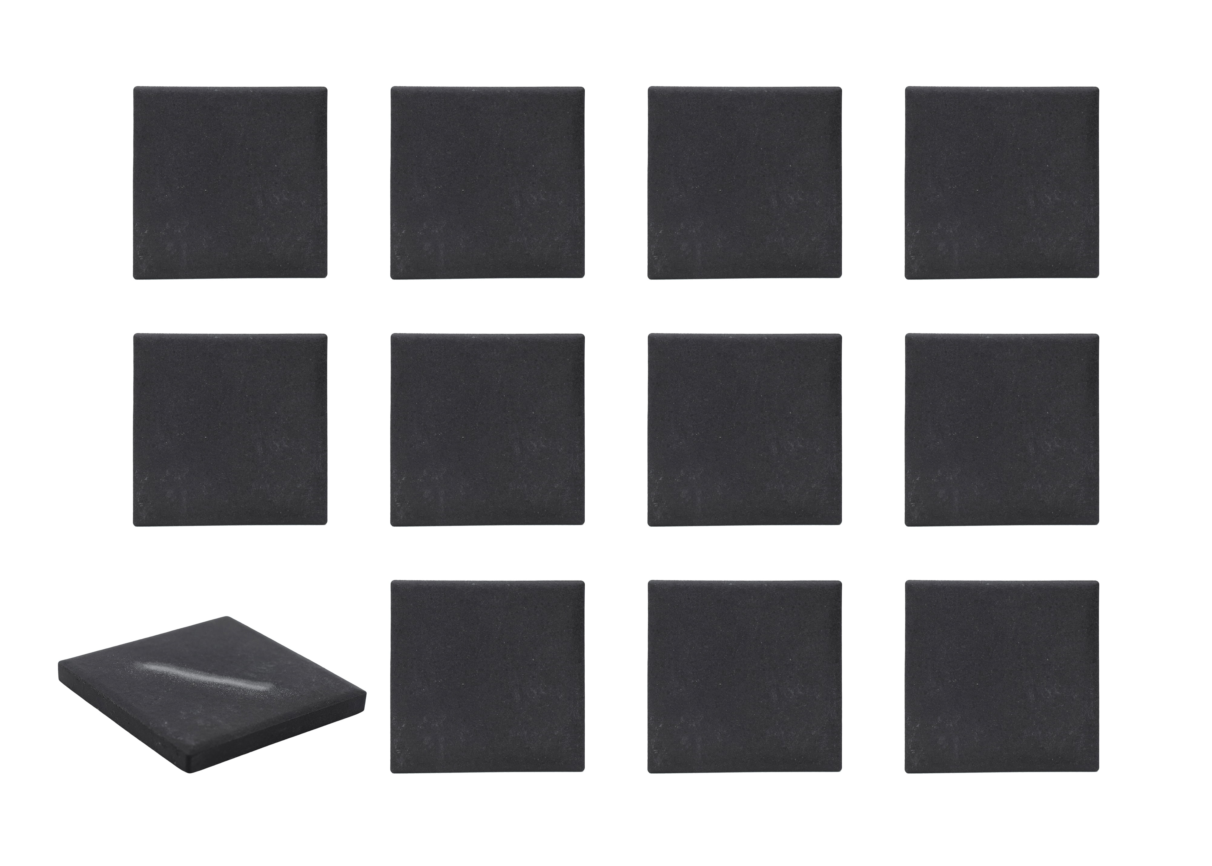 12PK Streak Plates For Minerals Testing - Off-Black Unglazed Porcelain ...