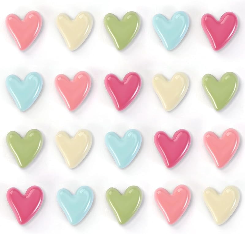 12Pac Heart Fridge Magnets, Gold Refrigerator Magnet,0.79in Small Love ...