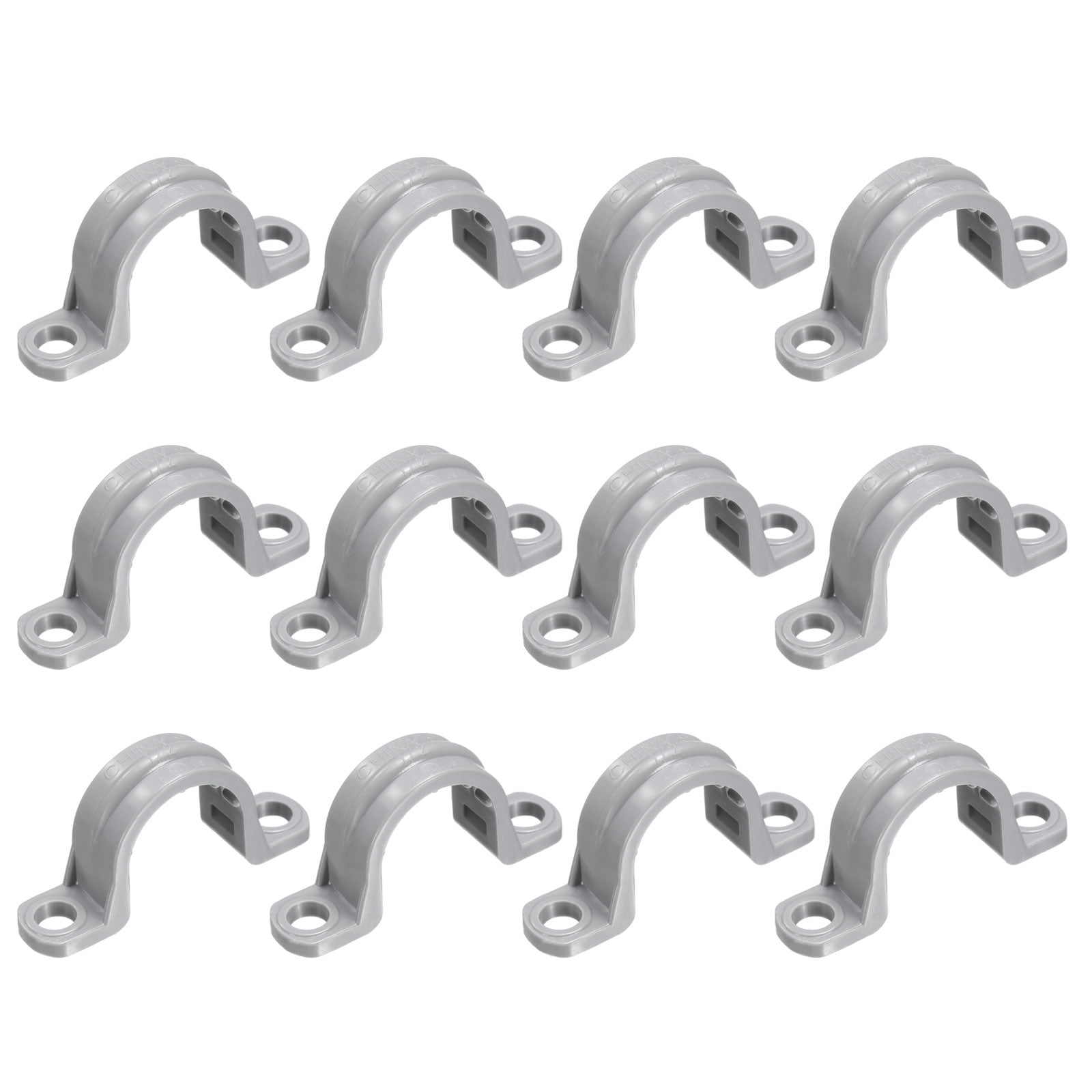 12Pack 1/2 Inch PVC Pipe Straps, 2 Hole Conduit Pipe Clamps Supports ...