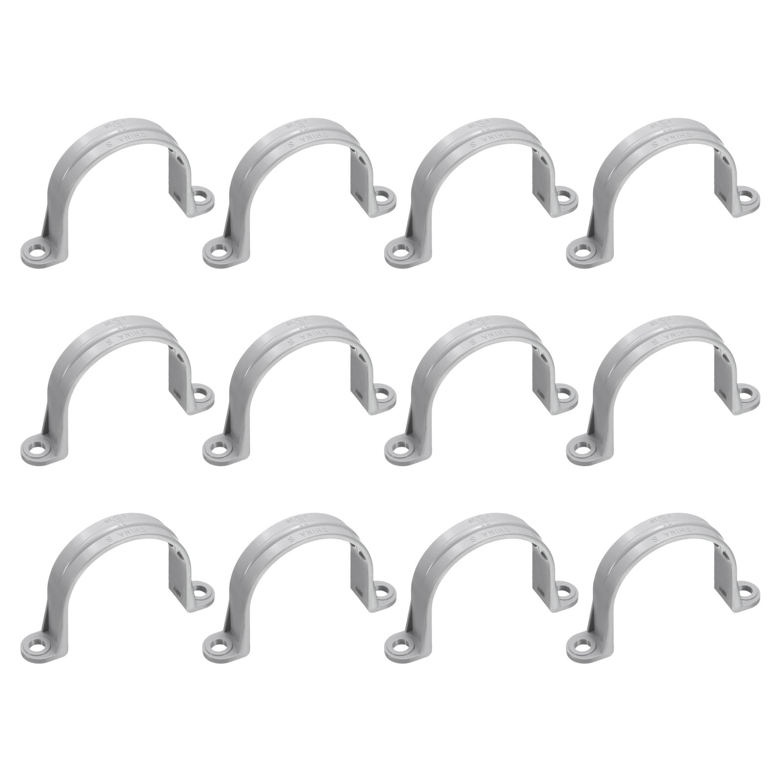 12Pack 2 Inch PVC Pipe Straps, 2 Hole Conduit Pipe Clamps Supports ...