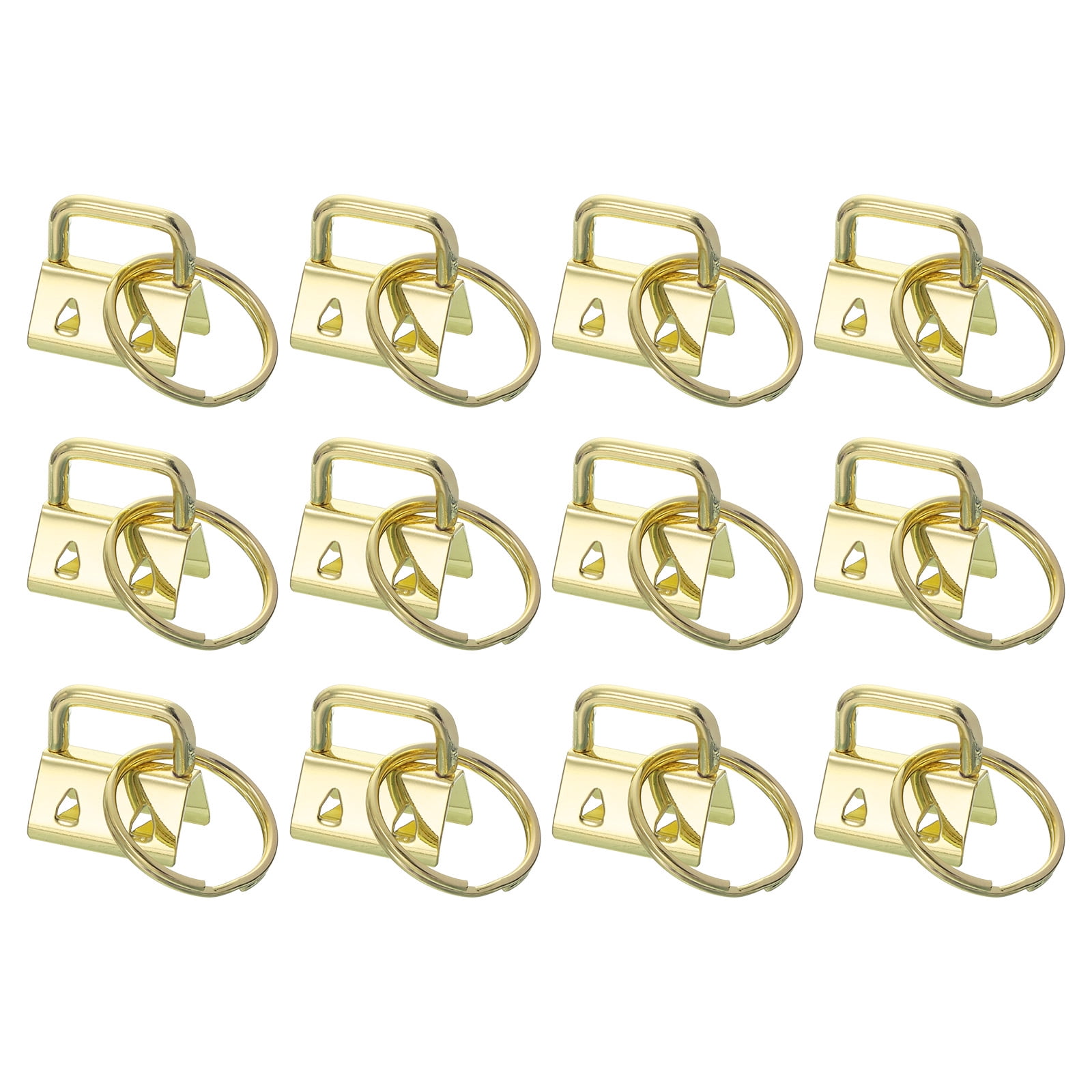 12Pack 20mm/ 0.8-inch Key Fob Hardware with Keychain Ring for Bag ...